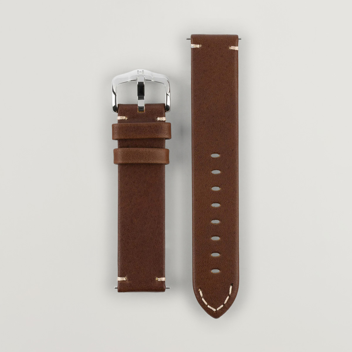 HIRSCH Ranger Retro Leather Watch Strap Golden Brown bei Care of Carl