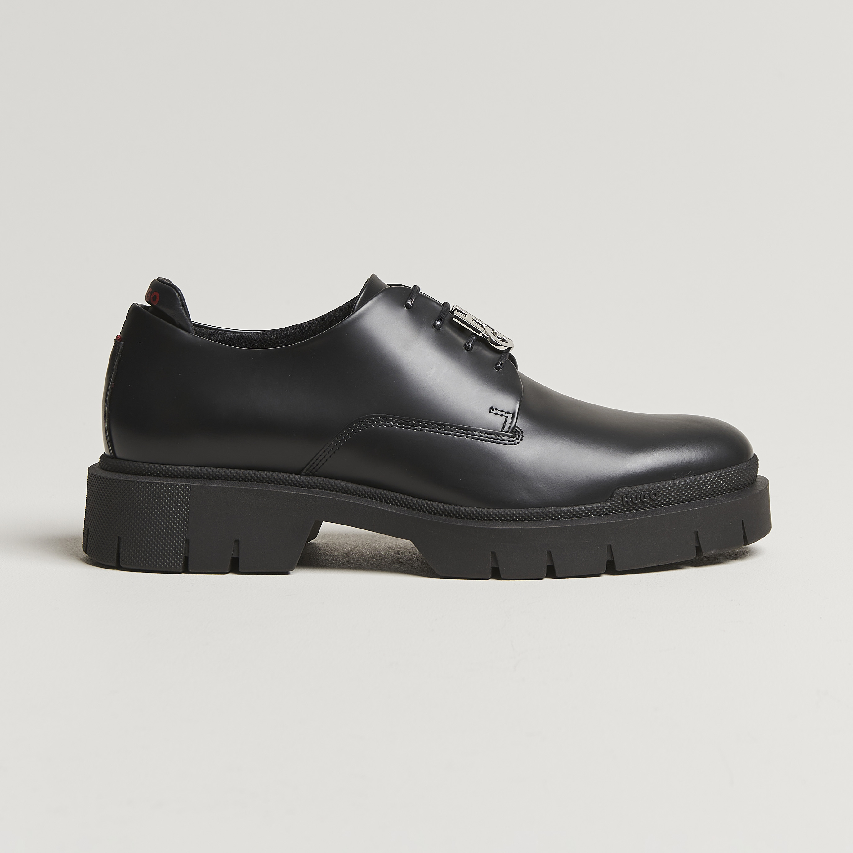 HUGO Denzel Chunky Leather Derby Black bei Care of Carl