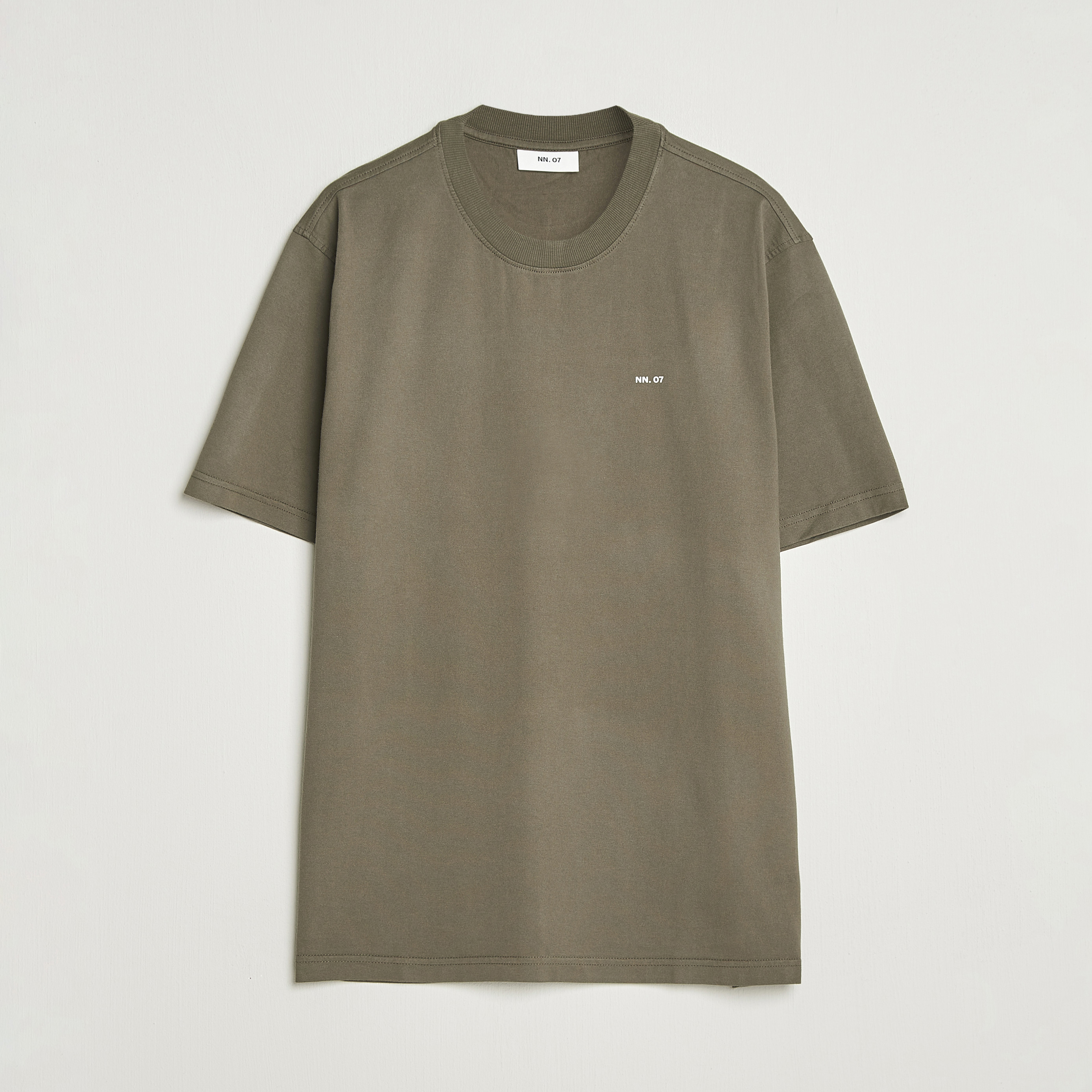 NN07 Abel Logo Crew Neck T-Shirt Capers Green bei Care of Carl