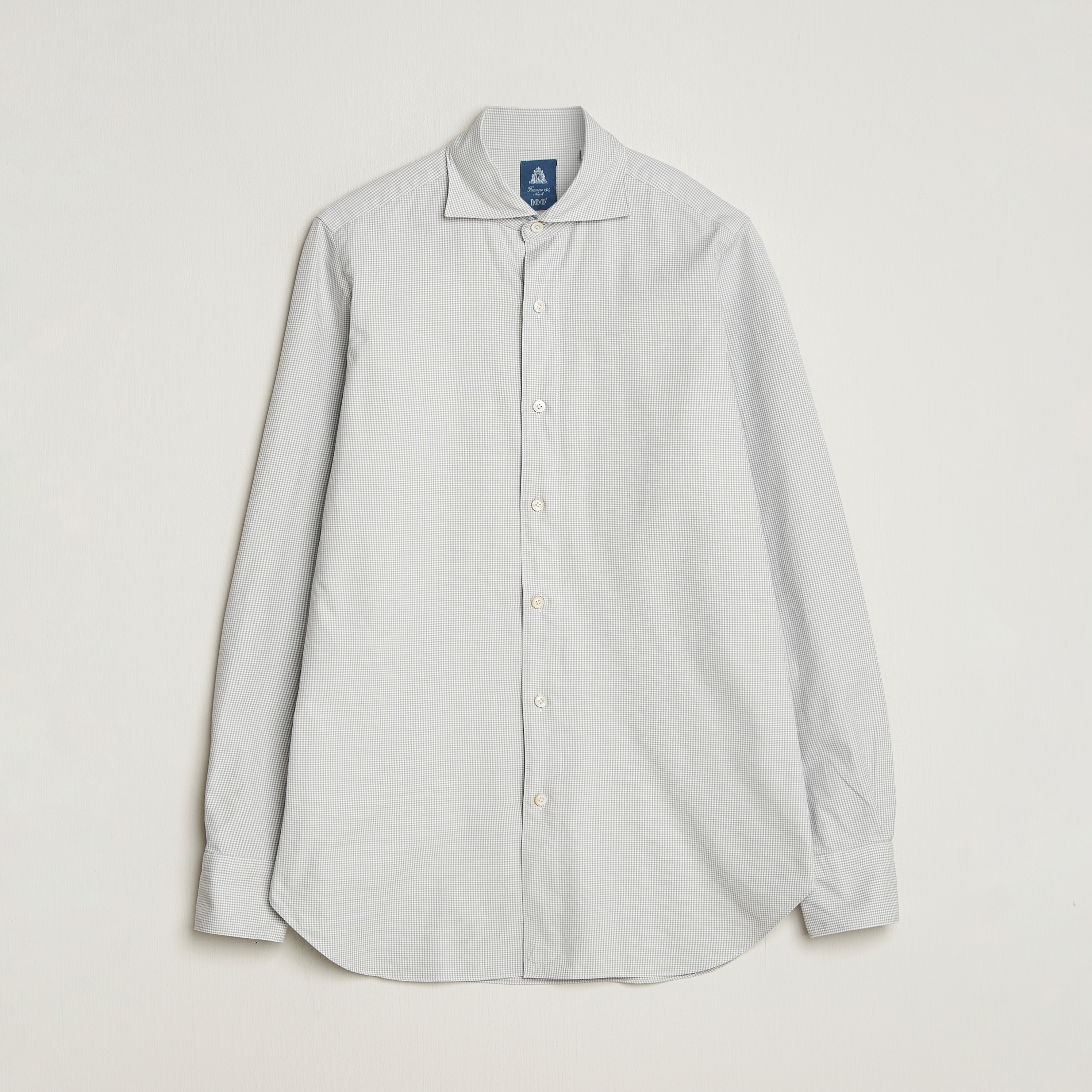 Finamore Napoli Gaeta Flannel Sport Shirt Light Grey bei Care of Carl