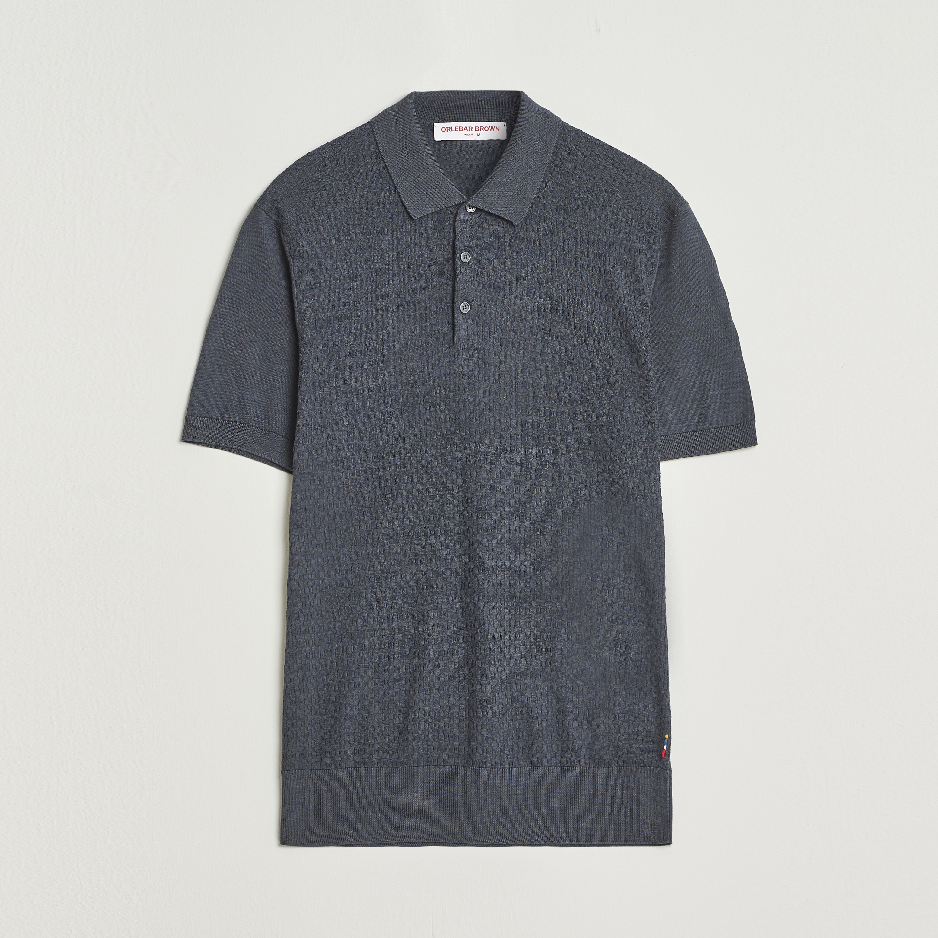 Orlebar Brown Burnham Silk/Cotton Polo Granite bei Care of Carl
